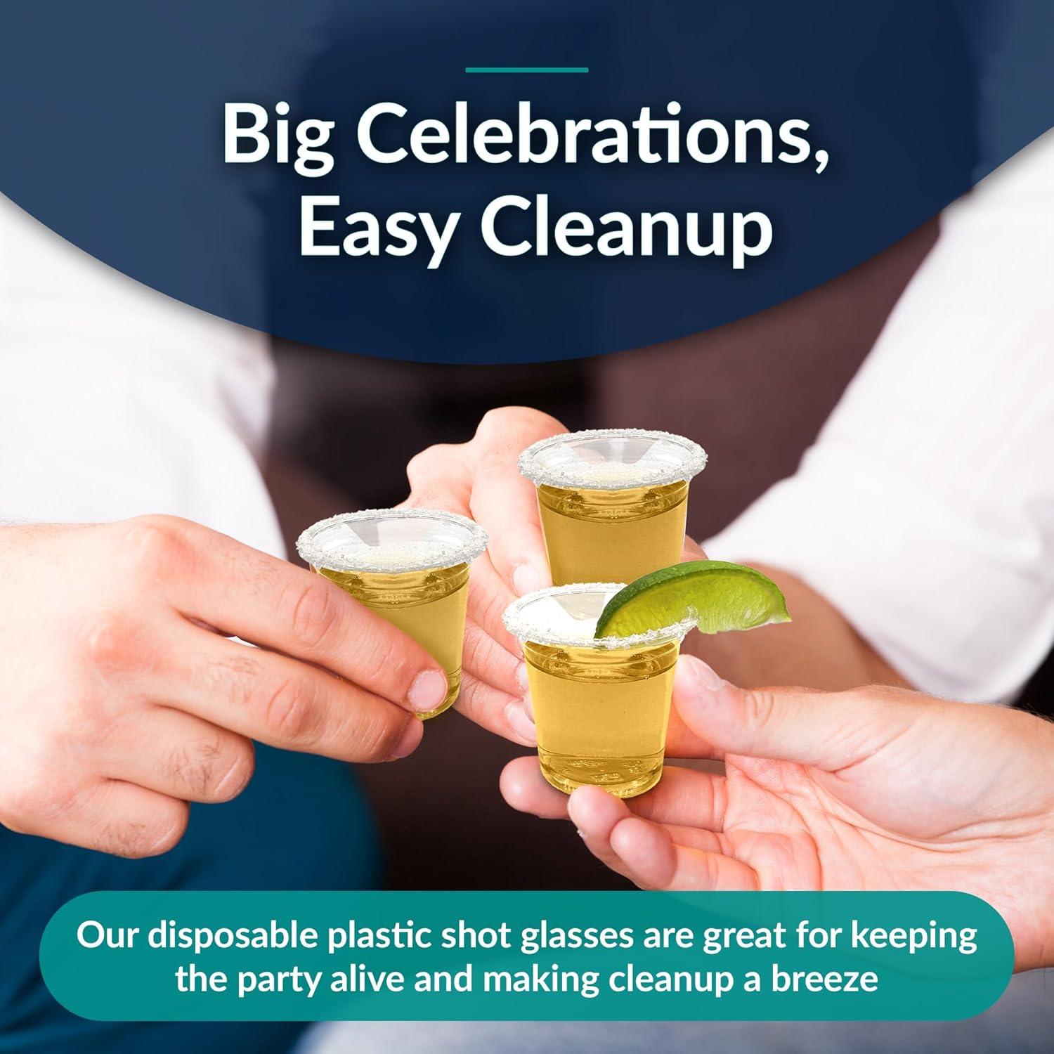 Reli. (220 Count 1 oz Plastic Shot Glasses Disposable | Clear Jello ...